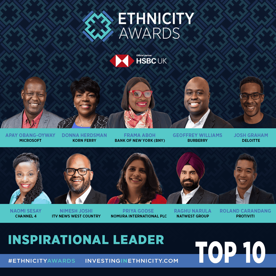 Top 10 – Inspirational Leaders 2024 - The Ethnicity Awards